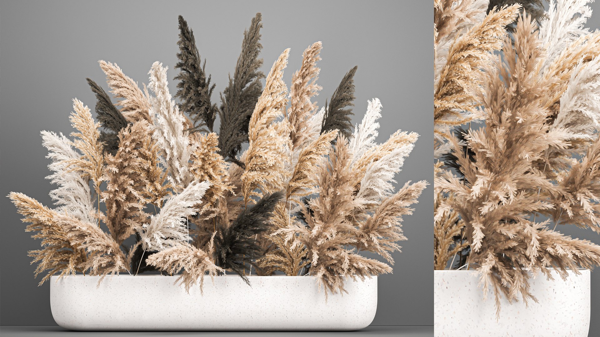 3D Model Bouquet Of Dried Reeds In A Vase 186 - TurboSquid 1808407