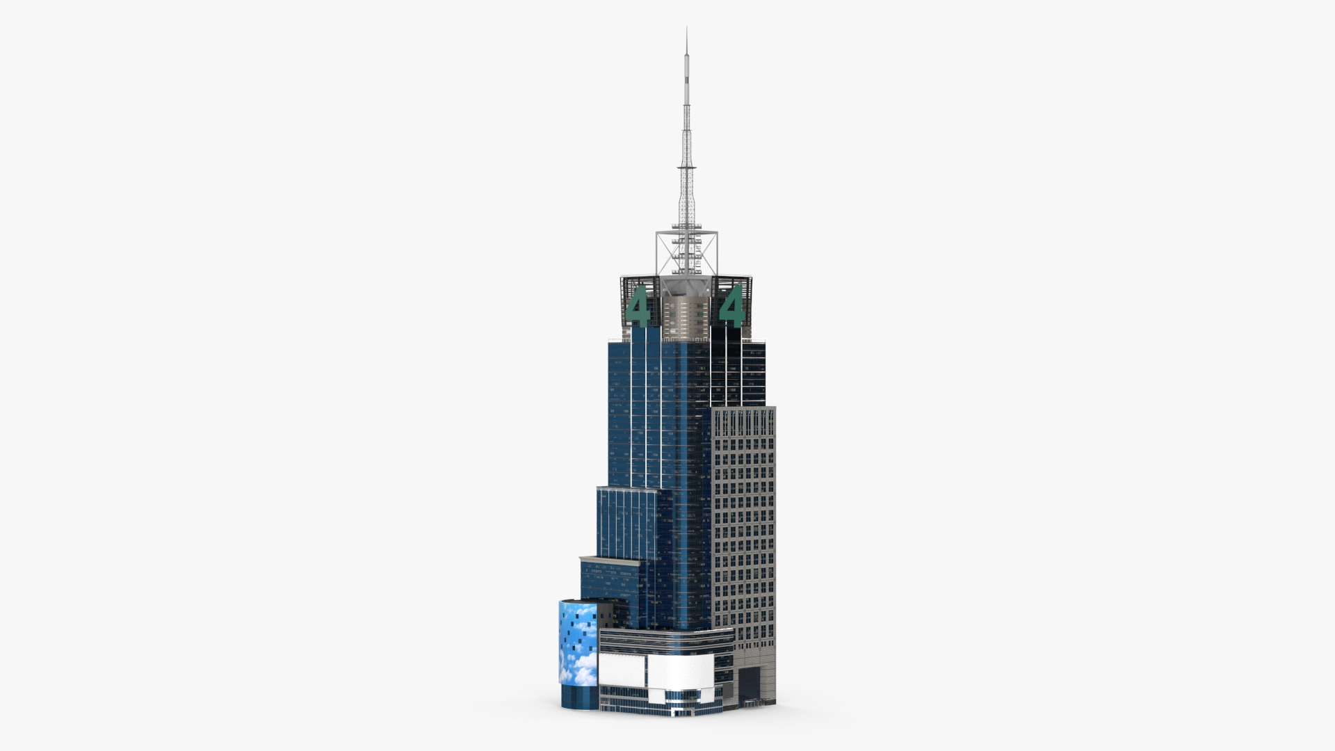 3D Conde Nast Building With Night Lights Model - TurboSquid 2201865