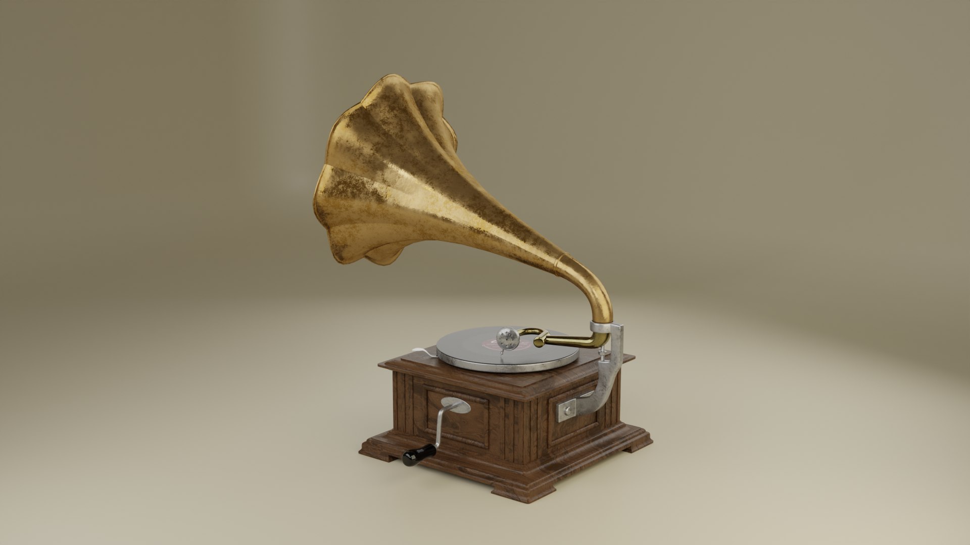 3D Retro Gramophone Model - TurboSquid 1940192