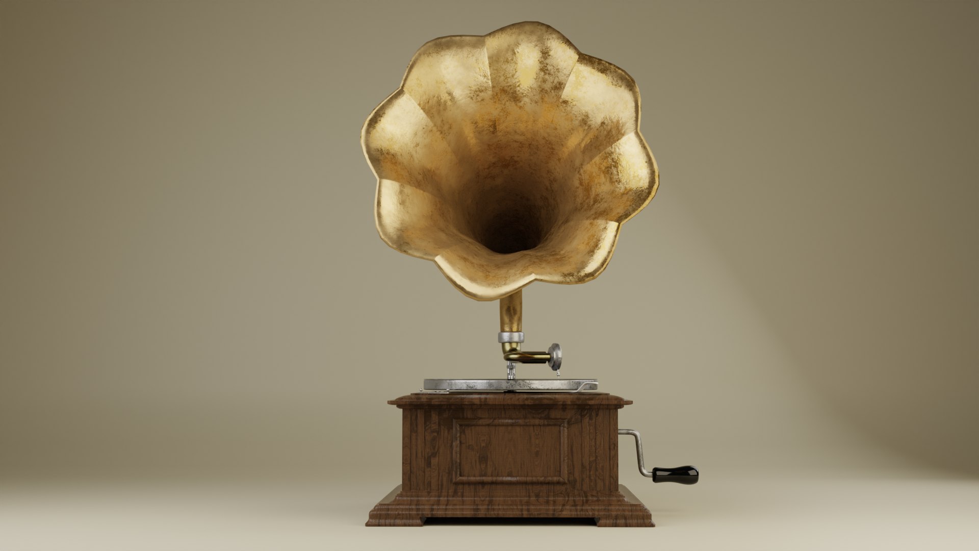 3D Retro Gramophone Model - TurboSquid 1940192