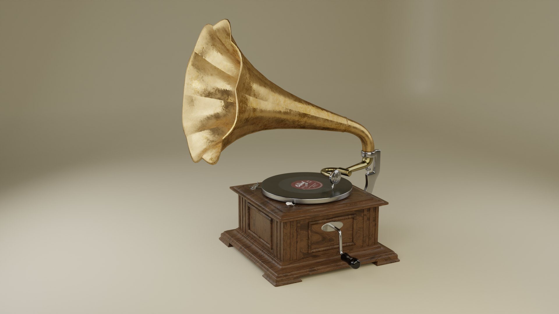 3D Retro Gramophone Model - TurboSquid 1940192