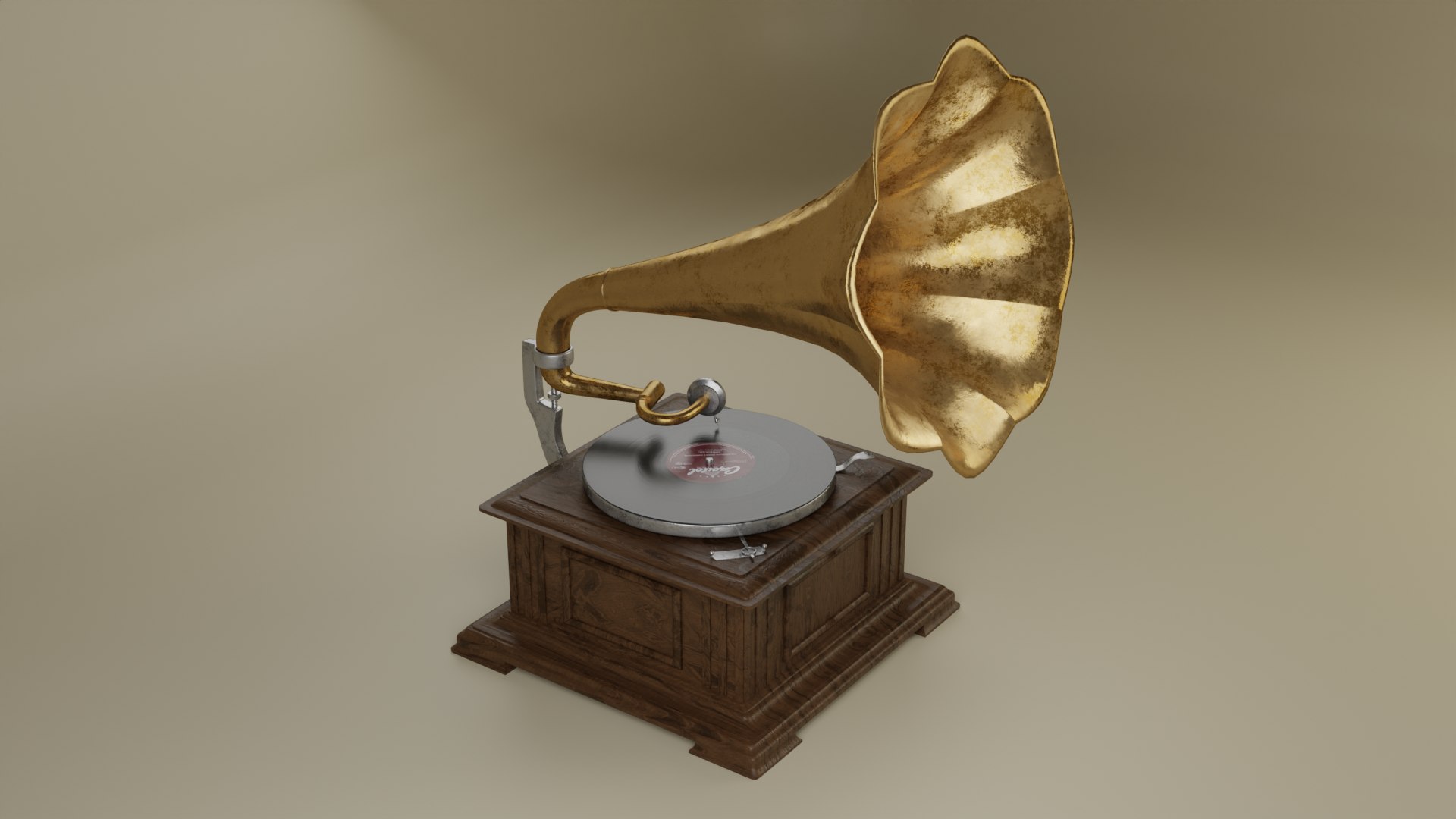 3D Retro Gramophone Model - TurboSquid 1940192
