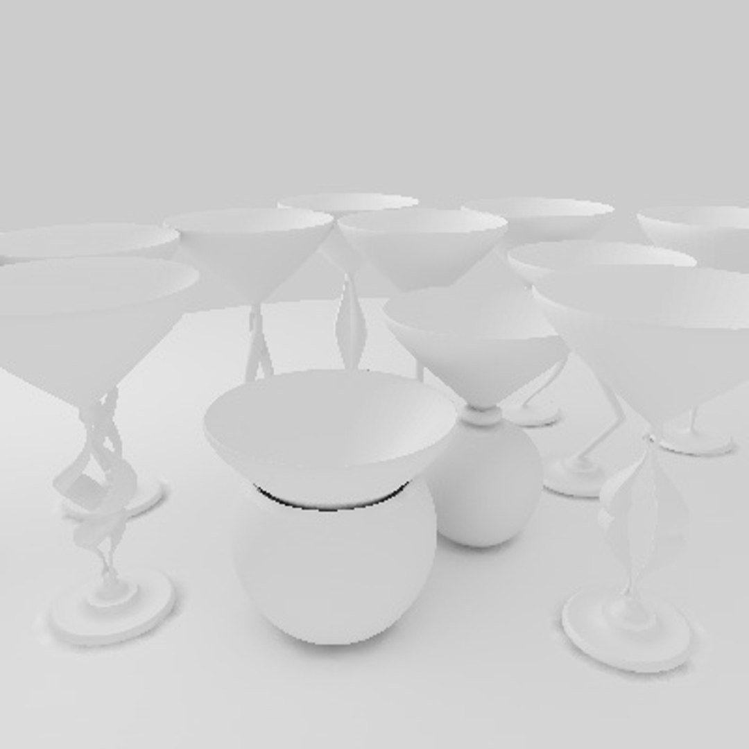 cocktail glassware glass beverage 3d model