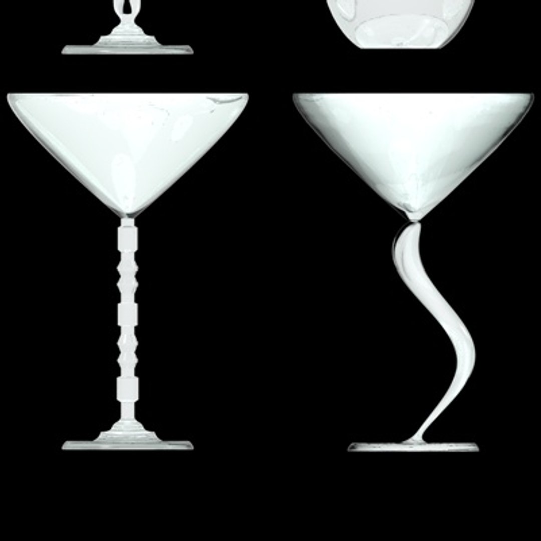 cocktail glassware glass beverage 3d model