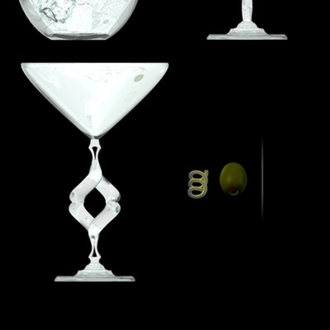cocktail glassware glass beverage 3d model