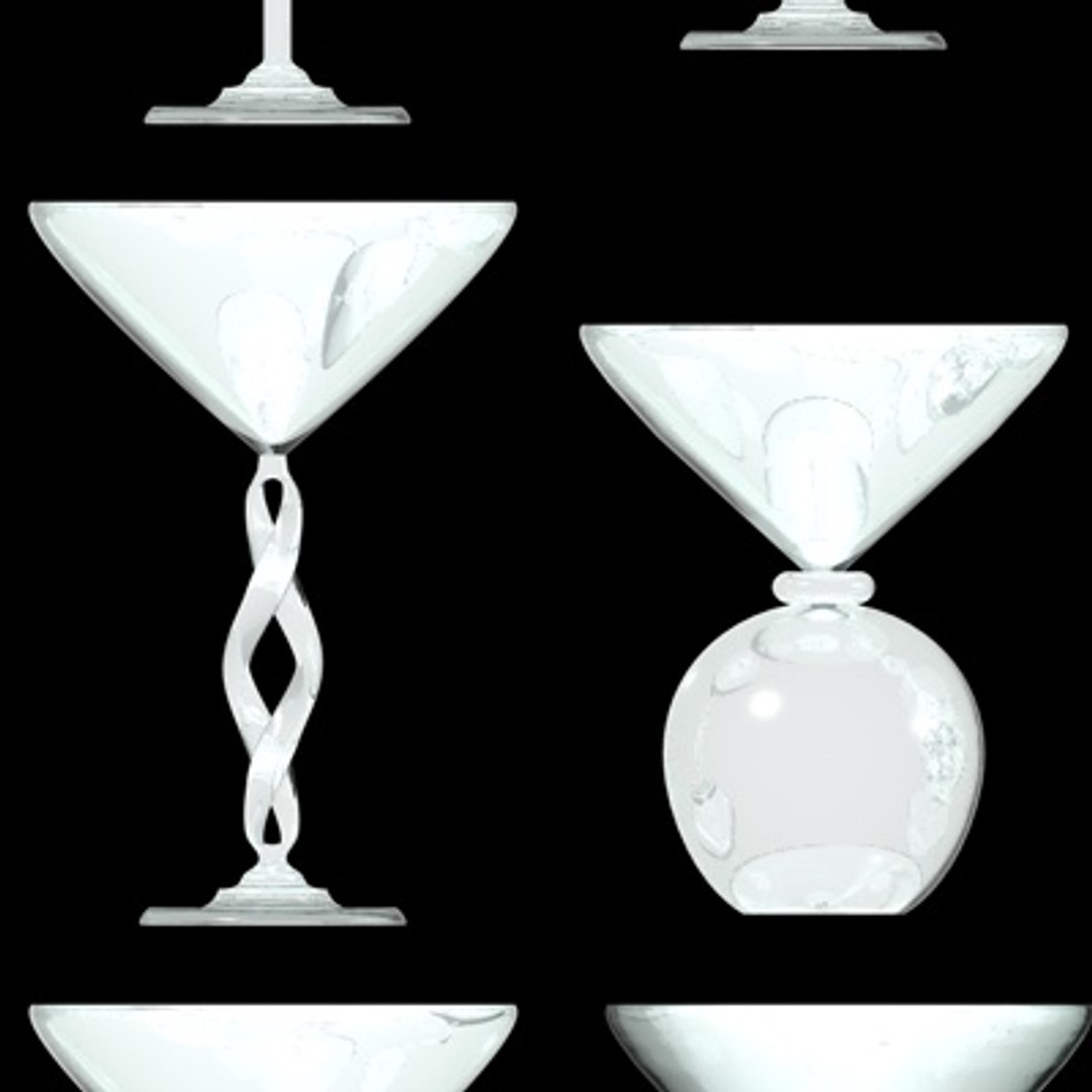cocktail glassware glass beverage 3d model