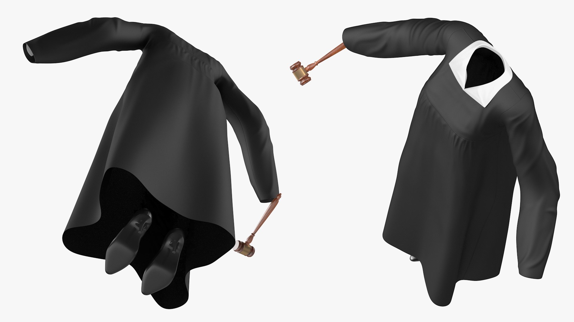 Judicial Robe Gavel 3D - TurboSquid 1607800