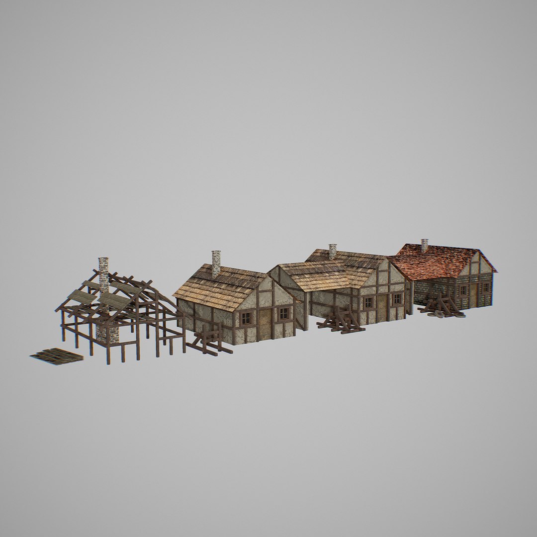 3D Medieval Weapons Workshop Buildings - TurboSquid 1260879
