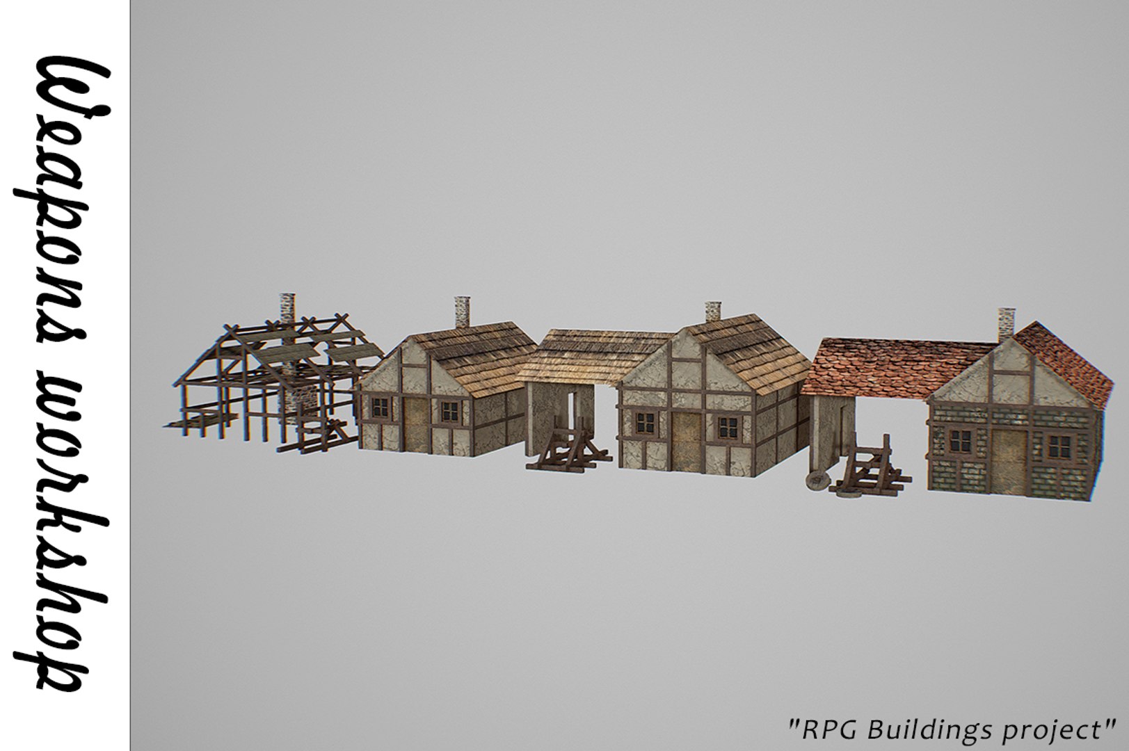 3D Medieval Weapons Workshop Buildings - TurboSquid 1260879