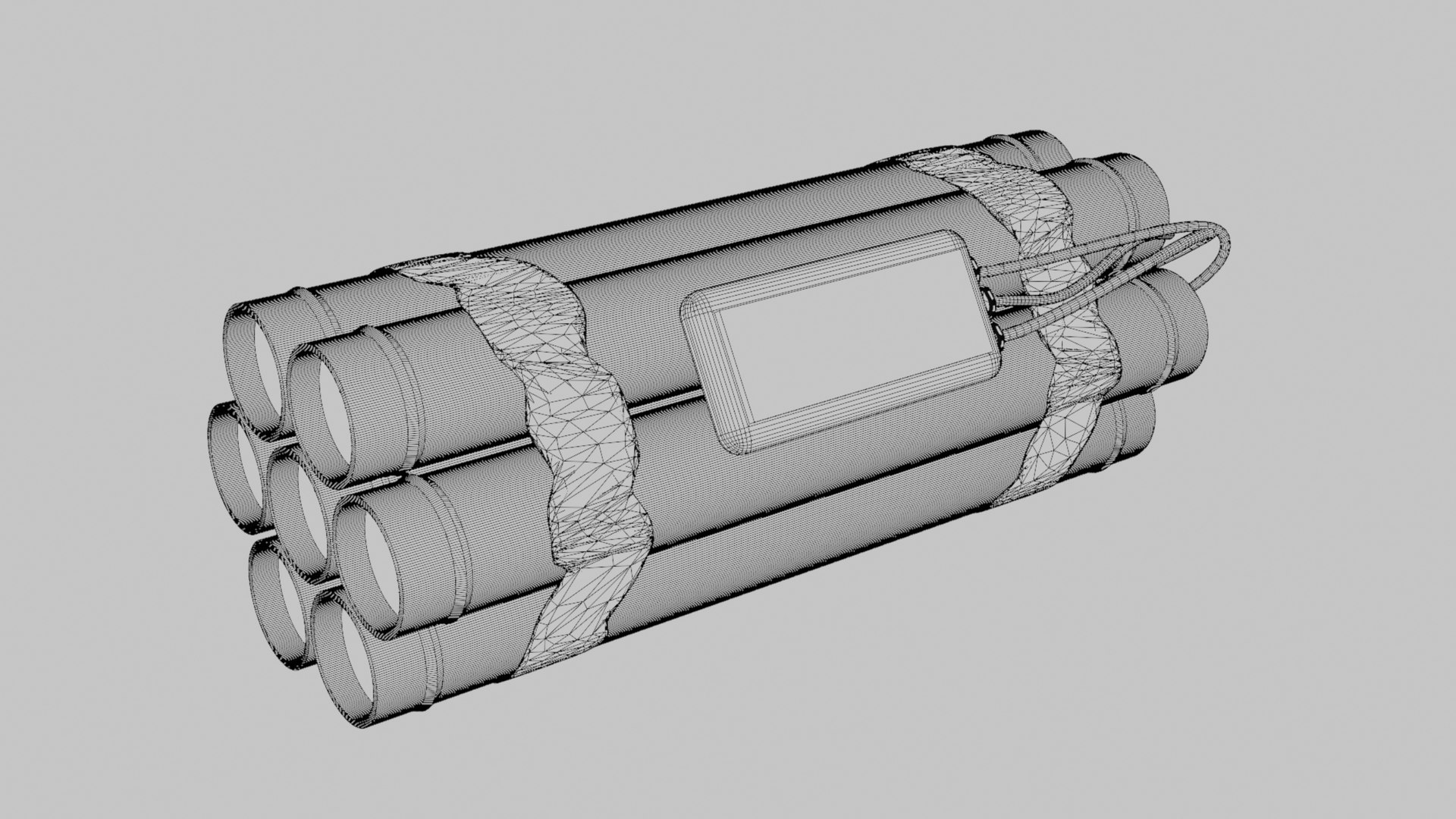 Dynamite With Digital Screen Model - TurboSquid 2070796