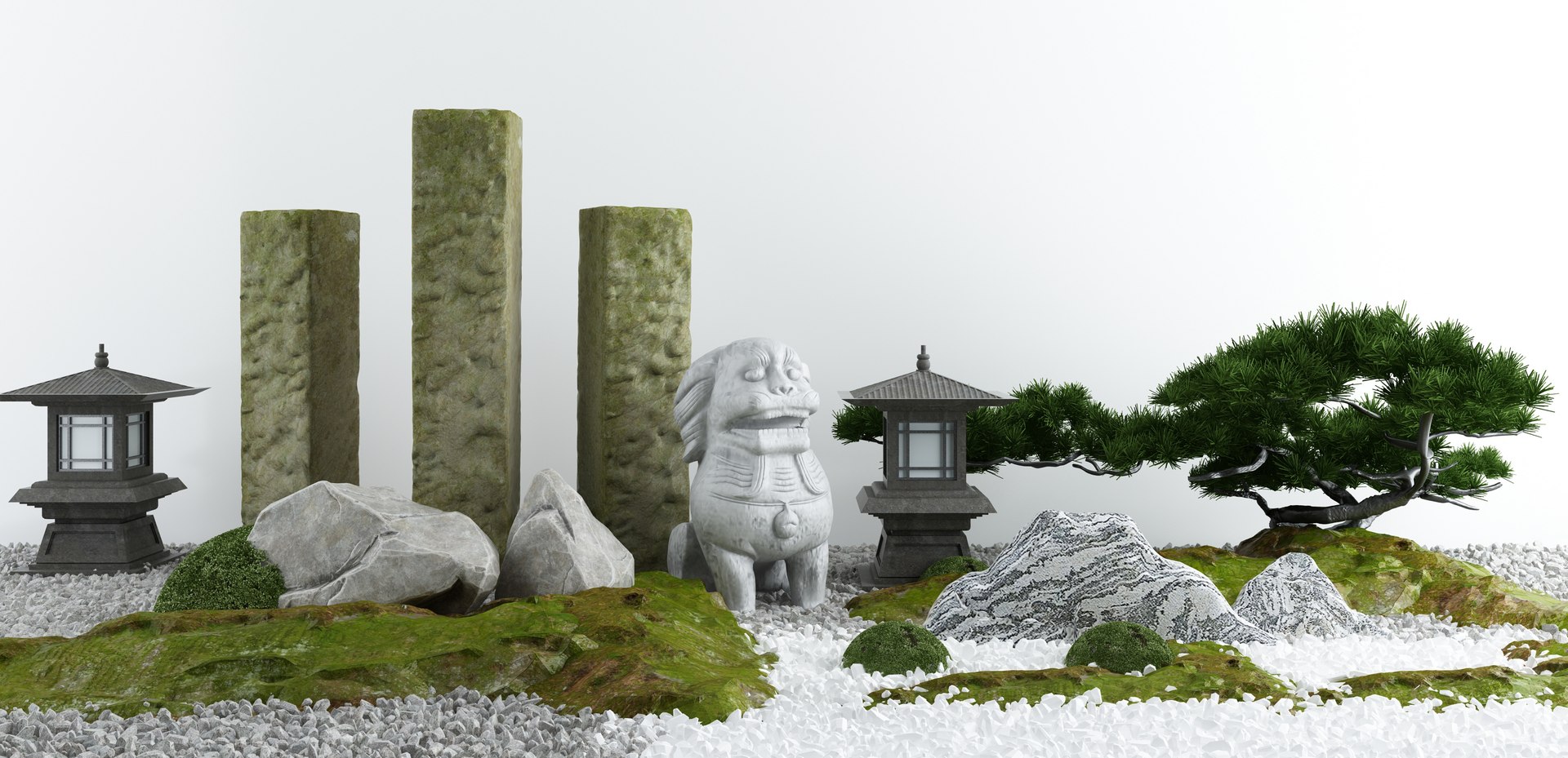 New Chinese style garden sketch model 3D model - TurboSquid 2057856