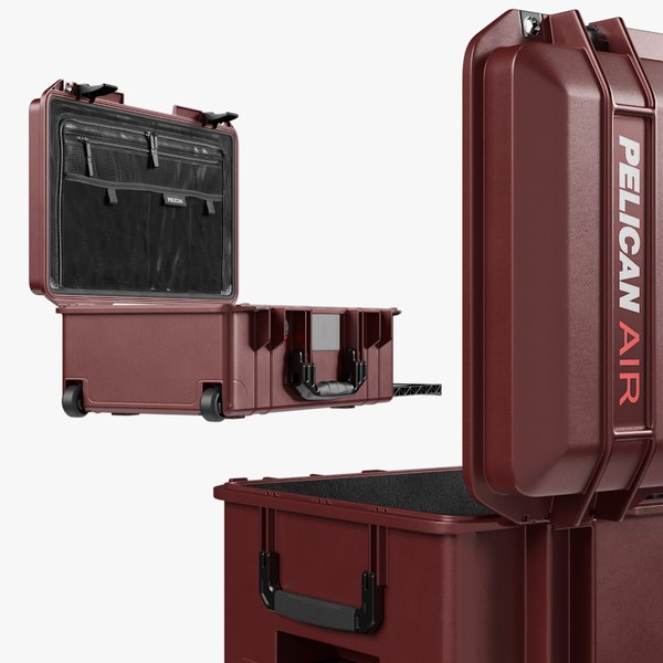 3D модель Peli Air Crimson Hard Case Красный - TurboSquid 2376344