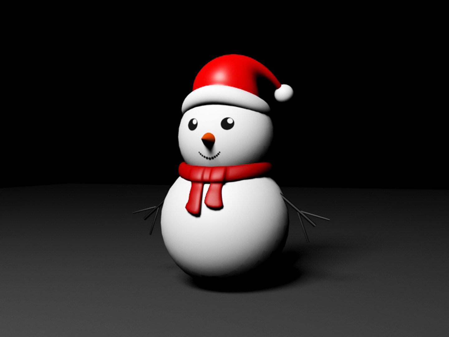 3D Christmas Snowman - TurboSquid 1352181