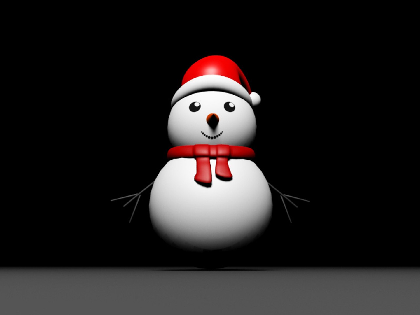 3D Christmas Snowman - TurboSquid 1352181