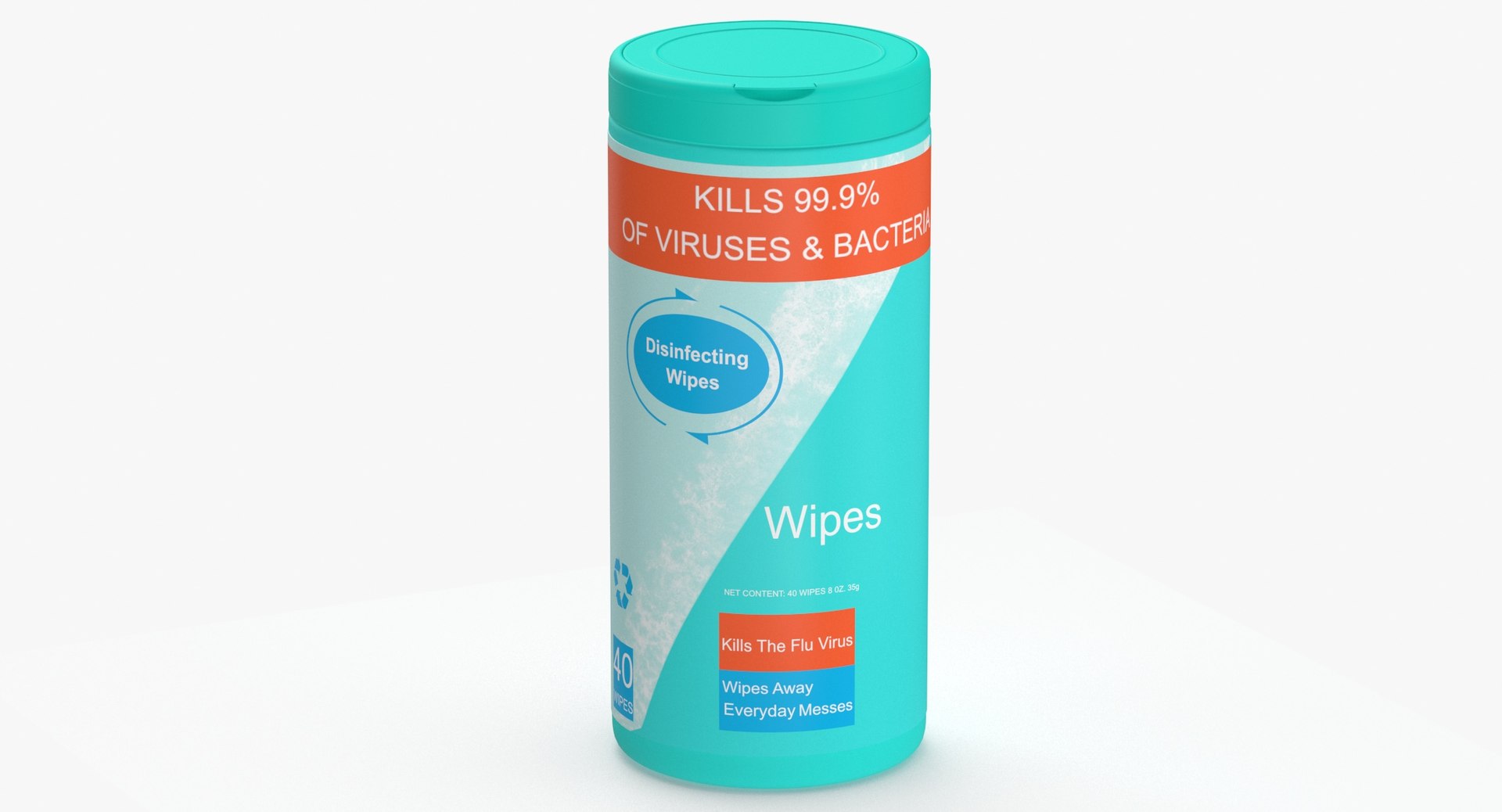 3D Disinfectant Wipes Blank And Generic Label Model - TurboSquid 2015180