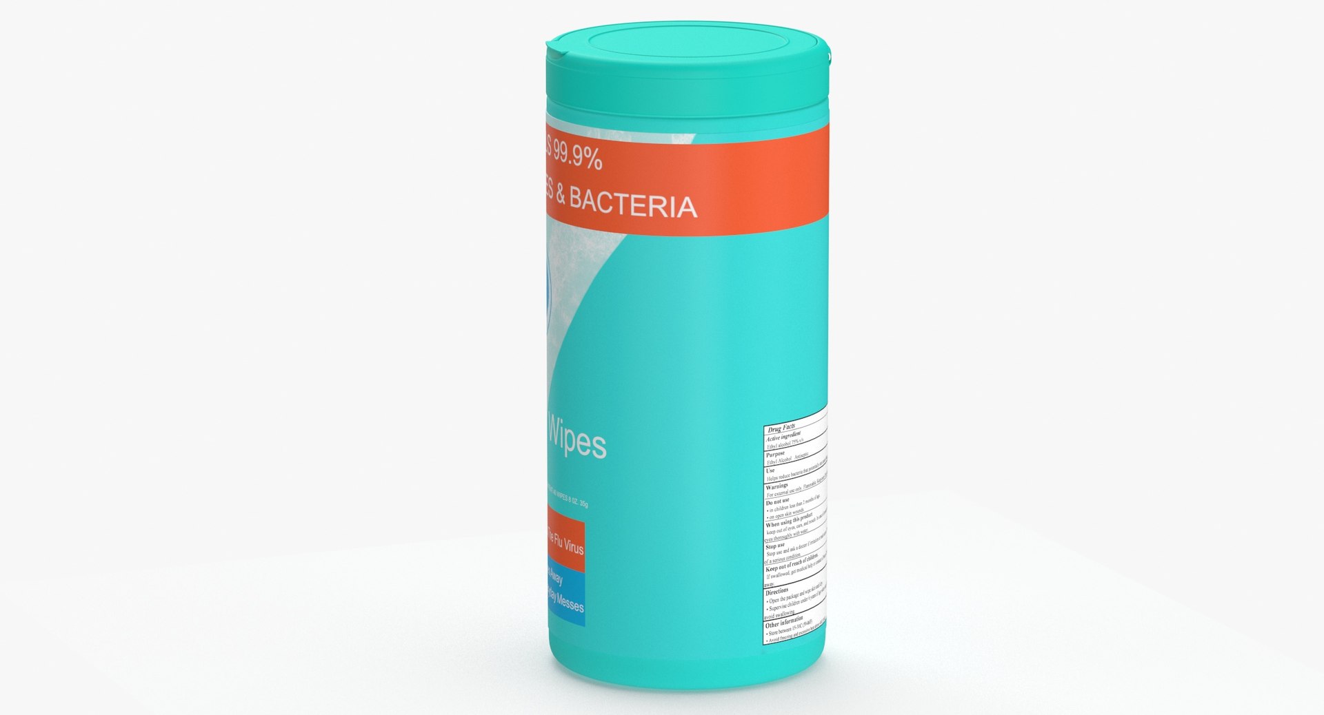 3D Disinfectant Wipes Blank and Generic Label model - TurboSquid 2015180