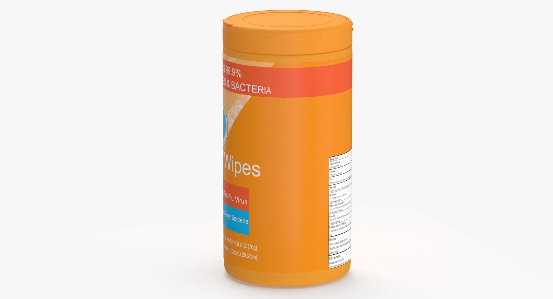 3D Disinfectant Wipes Blank and Generic Label model - TurboSquid 2015180