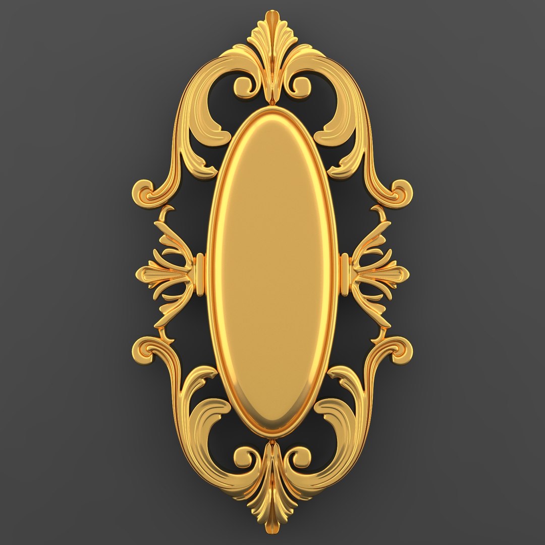 3d model ornament decor wall