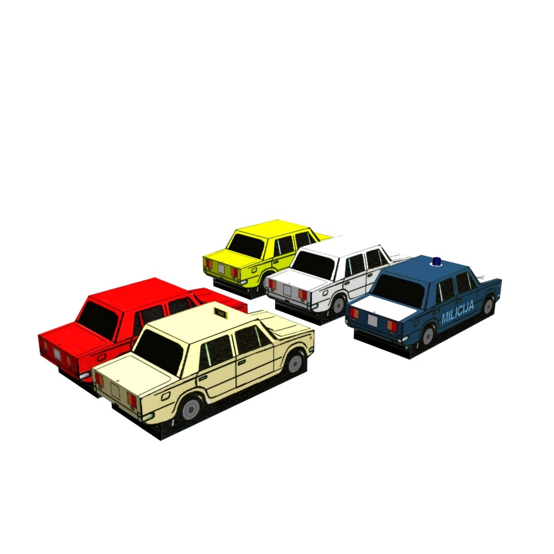 3d paper lada model