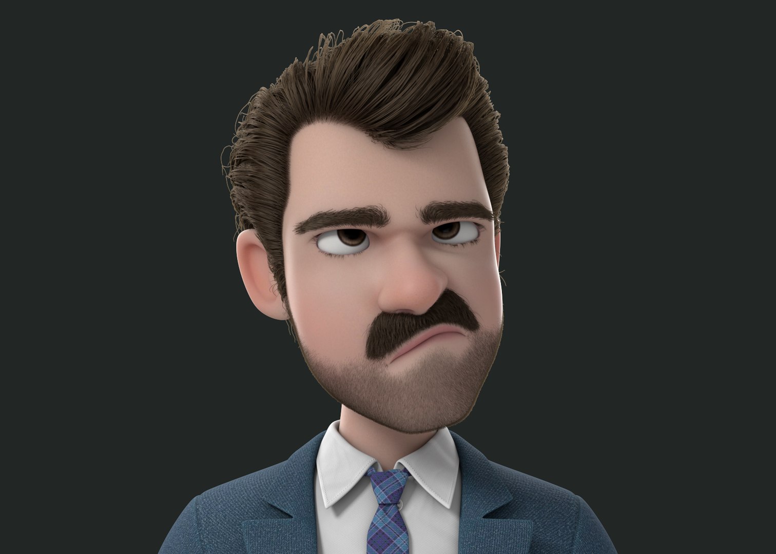 Cartoon man rigged character 3D model - TurboSquid 1350163