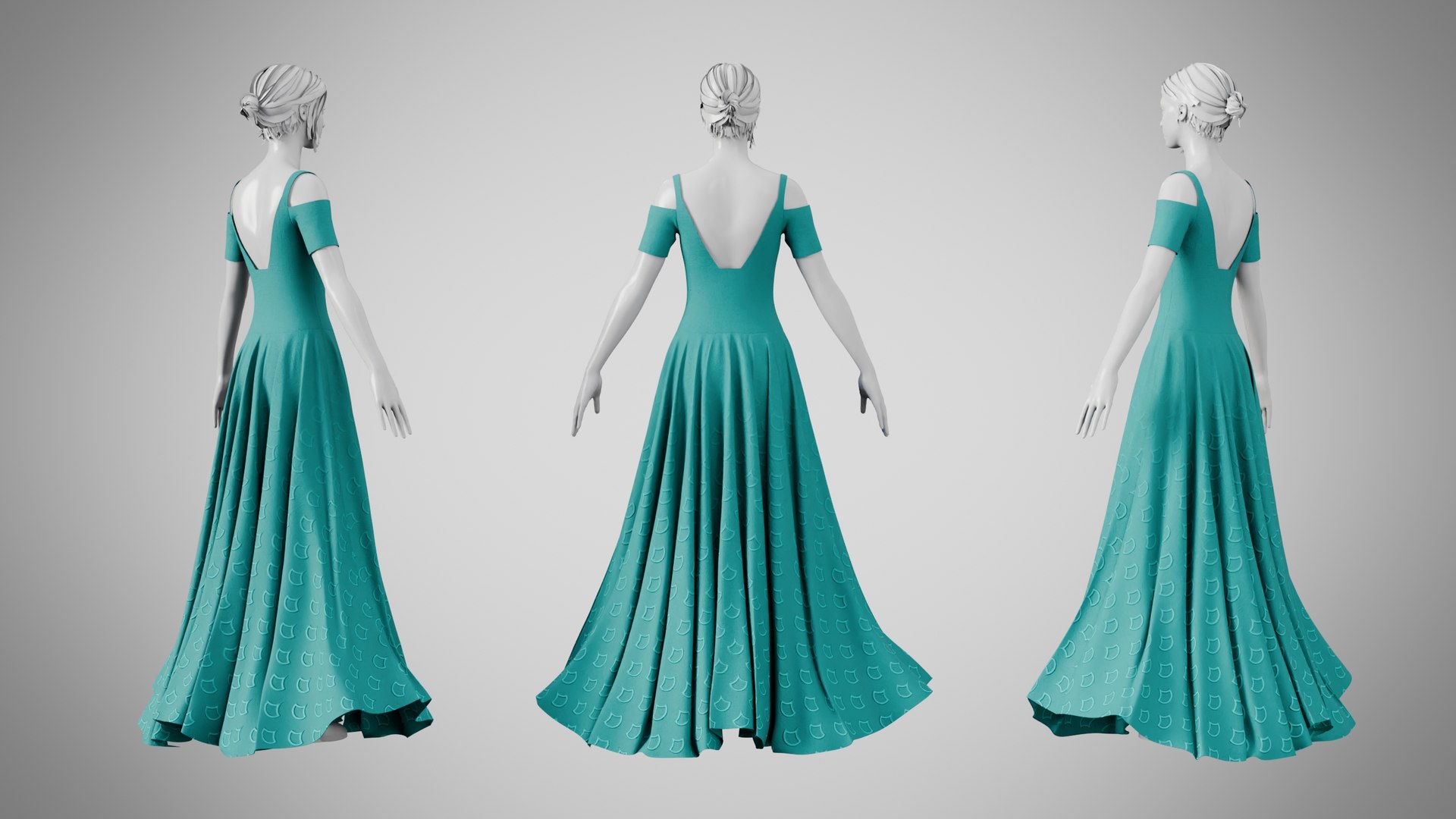 3D Model Dress 38 Elf Green - TurboSquid 2520389