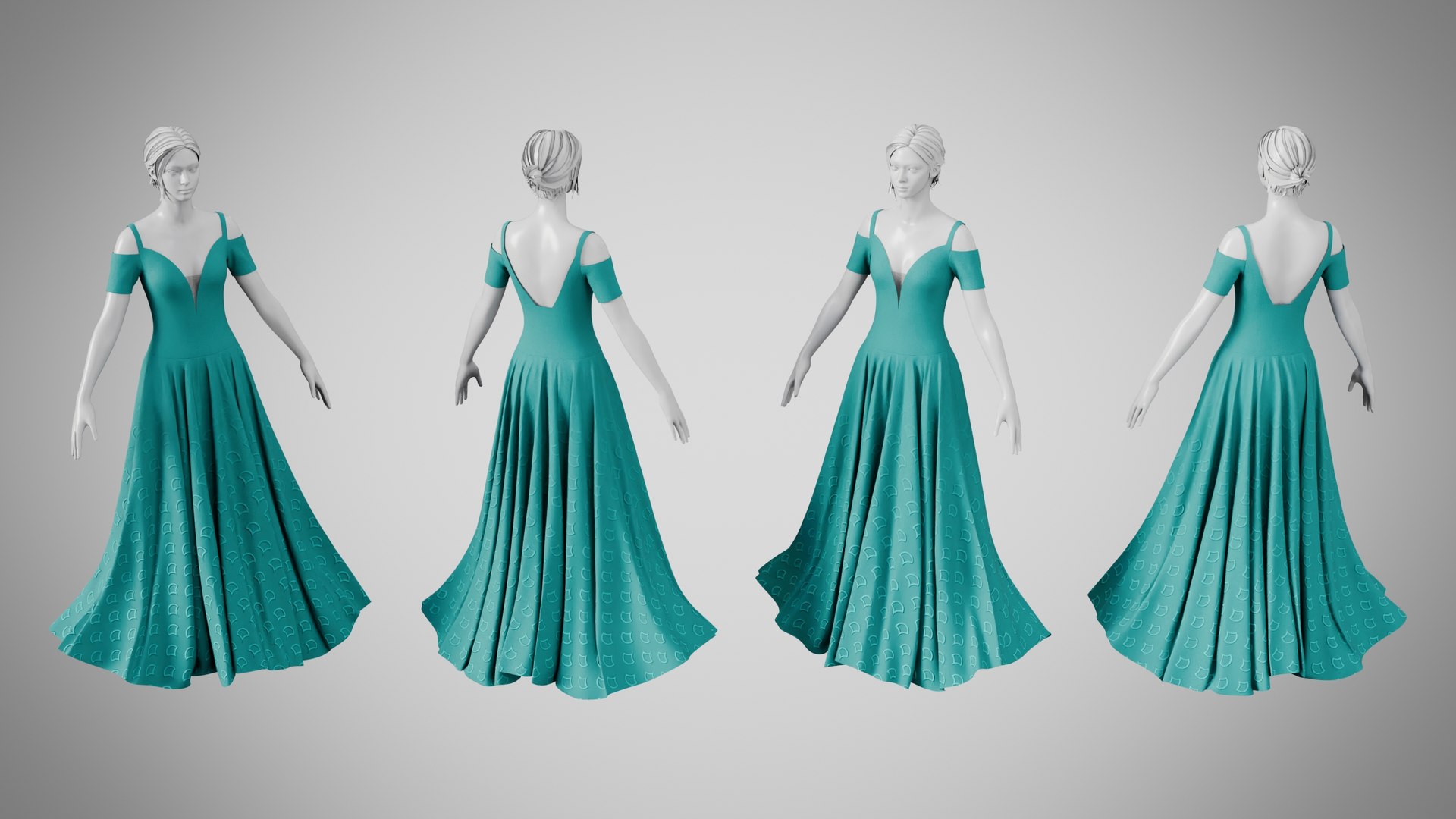 3D Model Dress 38 Elf Green - TurboSquid 2520389