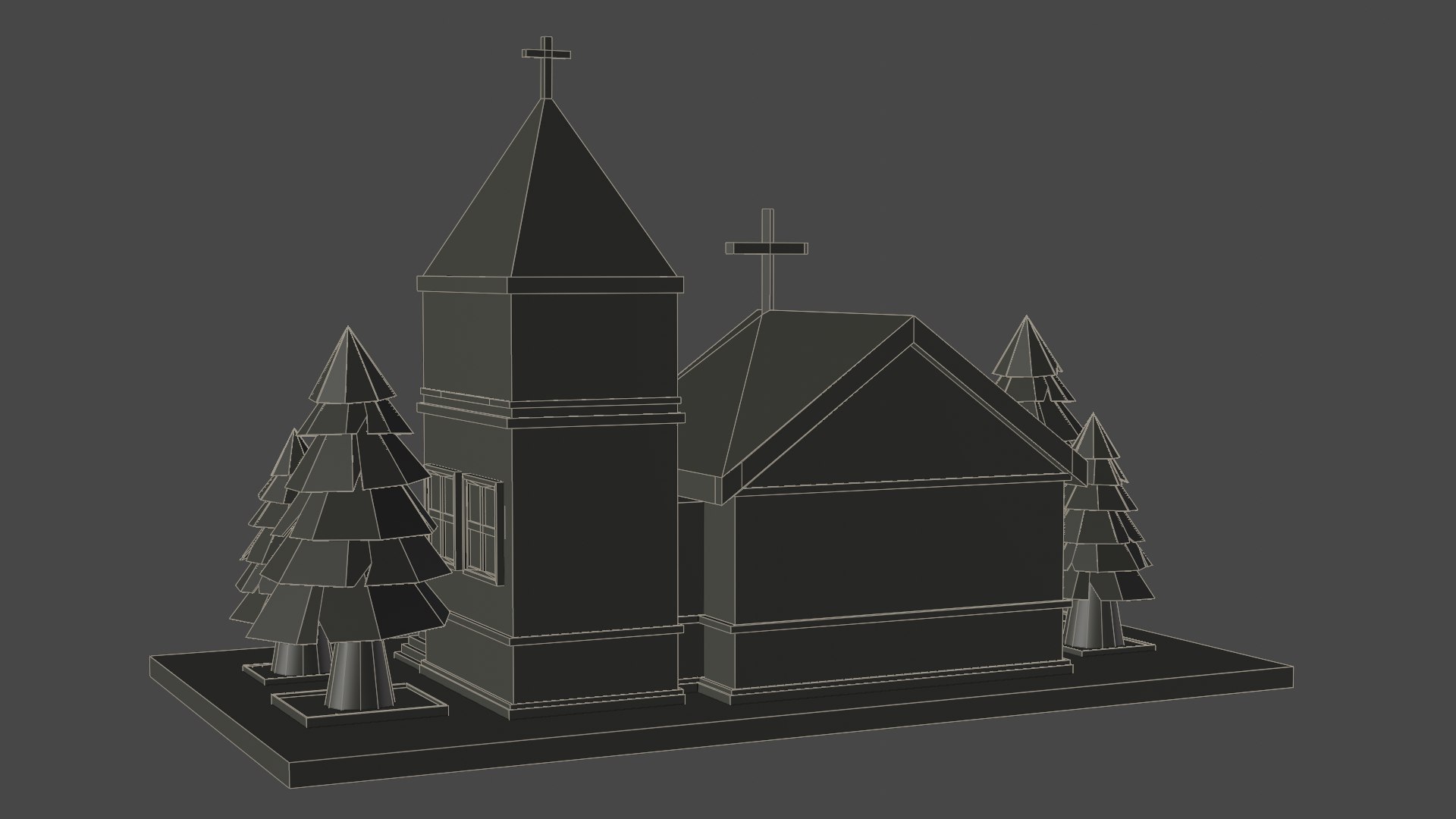 3D Cartoon Church 01 Model - TurboSquid 1901052