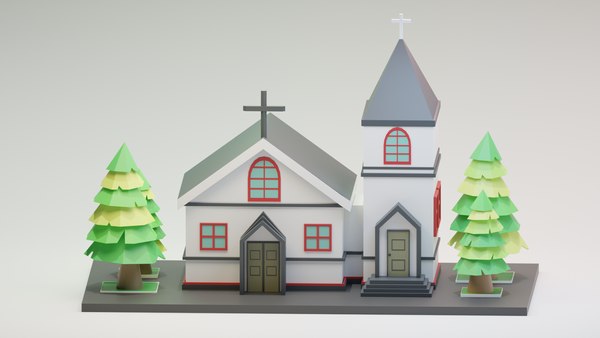 3D cartoon church 01 model - TurboSquid 1901052