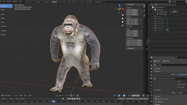 3D Gorilla Animated blender - TurboSquid 1715765