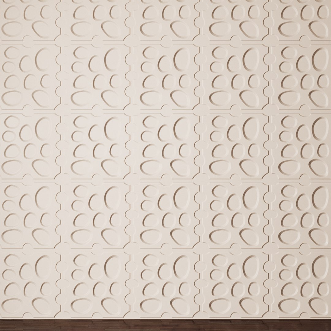 3d model panel pebbles