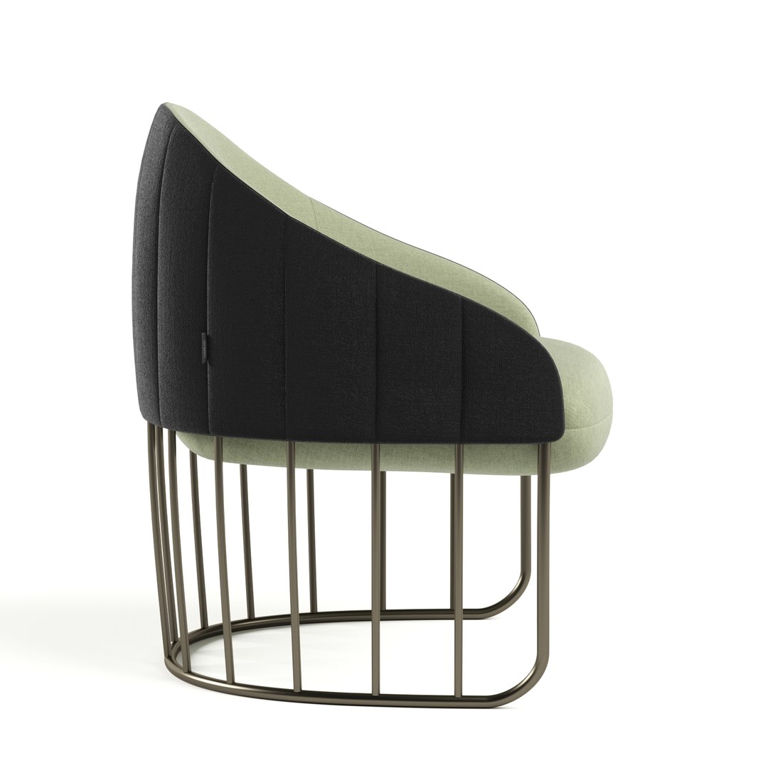 Tonella Fabric Armchair 3D Model - TurboSquid 1302608