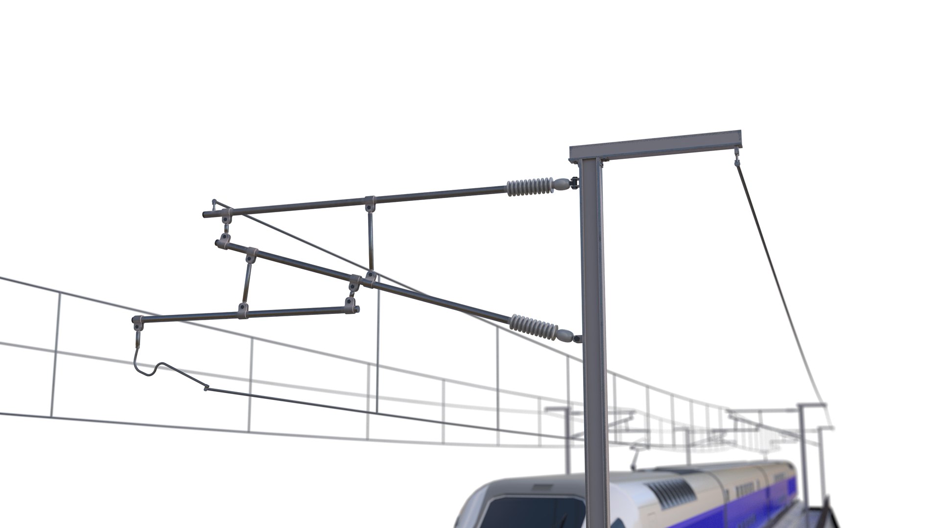 3D Model High Speed Rail Bridge Section And TGV Duplex - TurboSquid 1992450