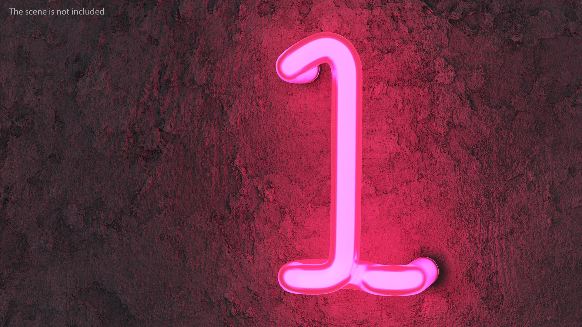 Glowing Neon Tube Light Digit 1 3D Model - TurboSquid 1855596