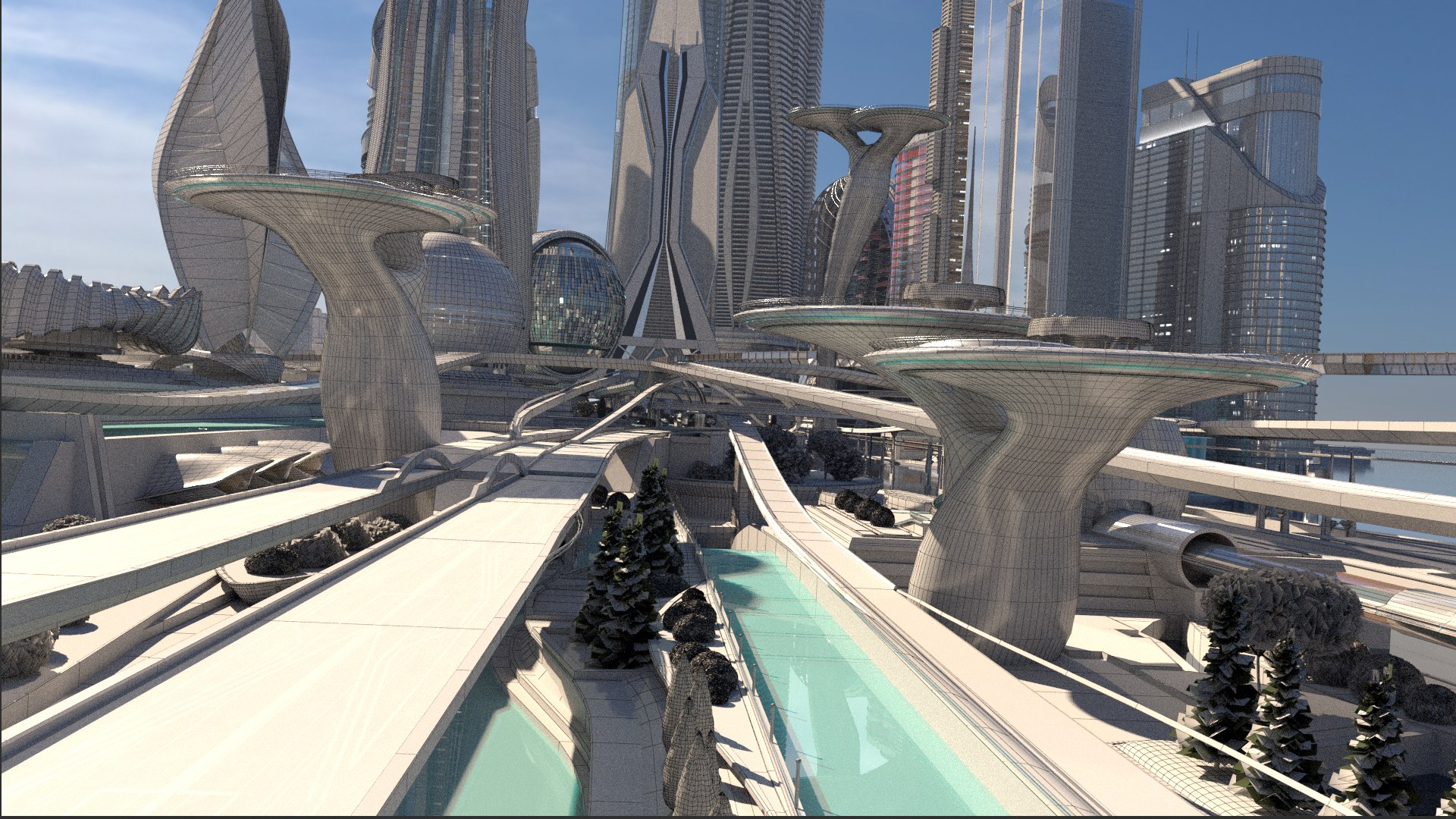 Future City Octo Model - TurboSquid 2130285