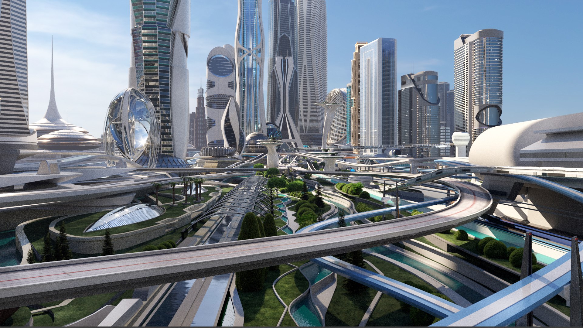 Future City Octo Model - TurboSquid 2130285