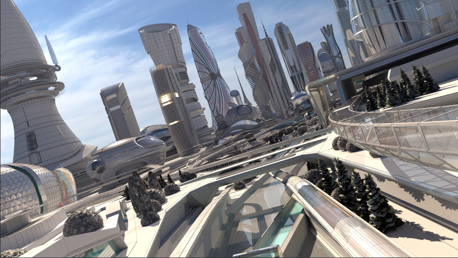 Future City Octo Model - TurboSquid 2130285