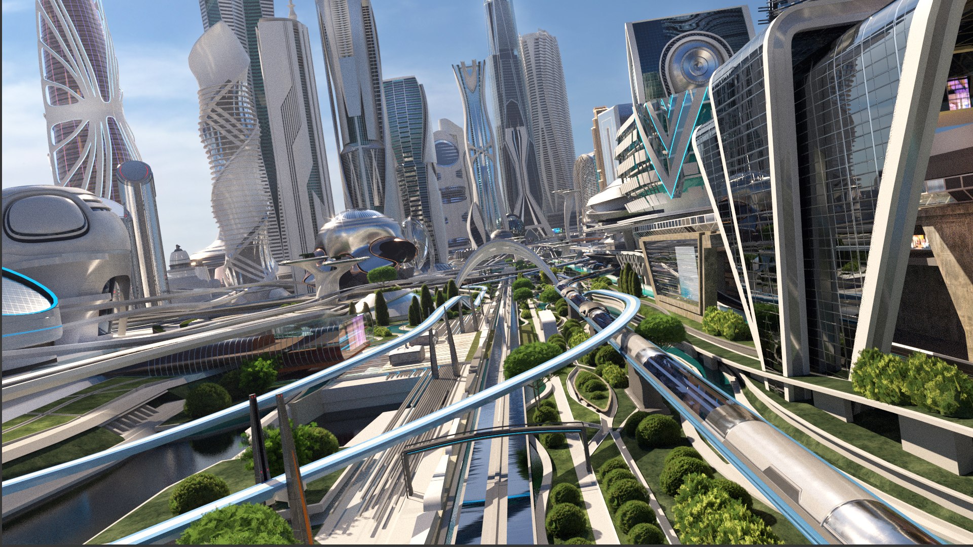 Future City Octo Model - TurboSquid 2130285
