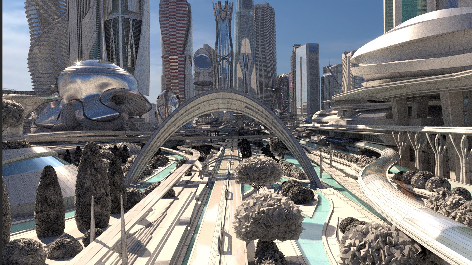 Future City Octo Model - TurboSquid 2130285