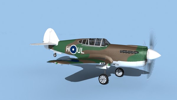 3D Curtiss P-40F Tomahawk V09 RAAF - TurboSquid 1915533