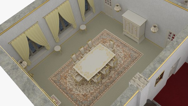 Old Castle With Interior 3D model - TurboSquid 1819877