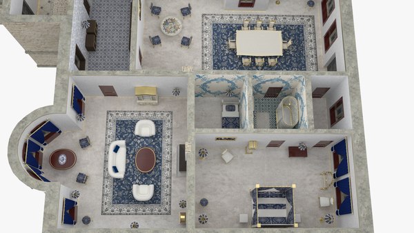 Old Castle With Interior 3D model - TurboSquid 1819877