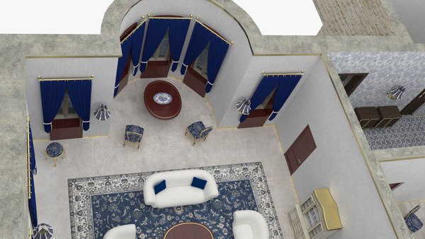 Old Castle With Interior 3D model - TurboSquid 1819877