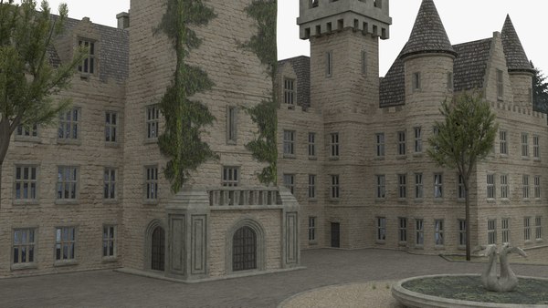 Old Castle With Interior 3D model - TurboSquid 1819877