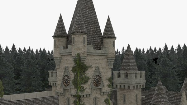 Old Castle With Interior 3D model - TurboSquid 1819877