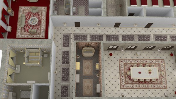 Old Castle With Interior 3D model - TurboSquid 1819877