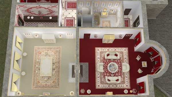 Old Castle With Interior 3D model - TurboSquid 1819877