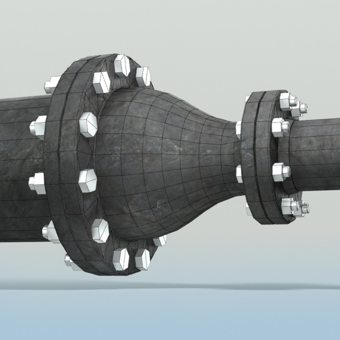 4in concentric reducer piping 3d obj