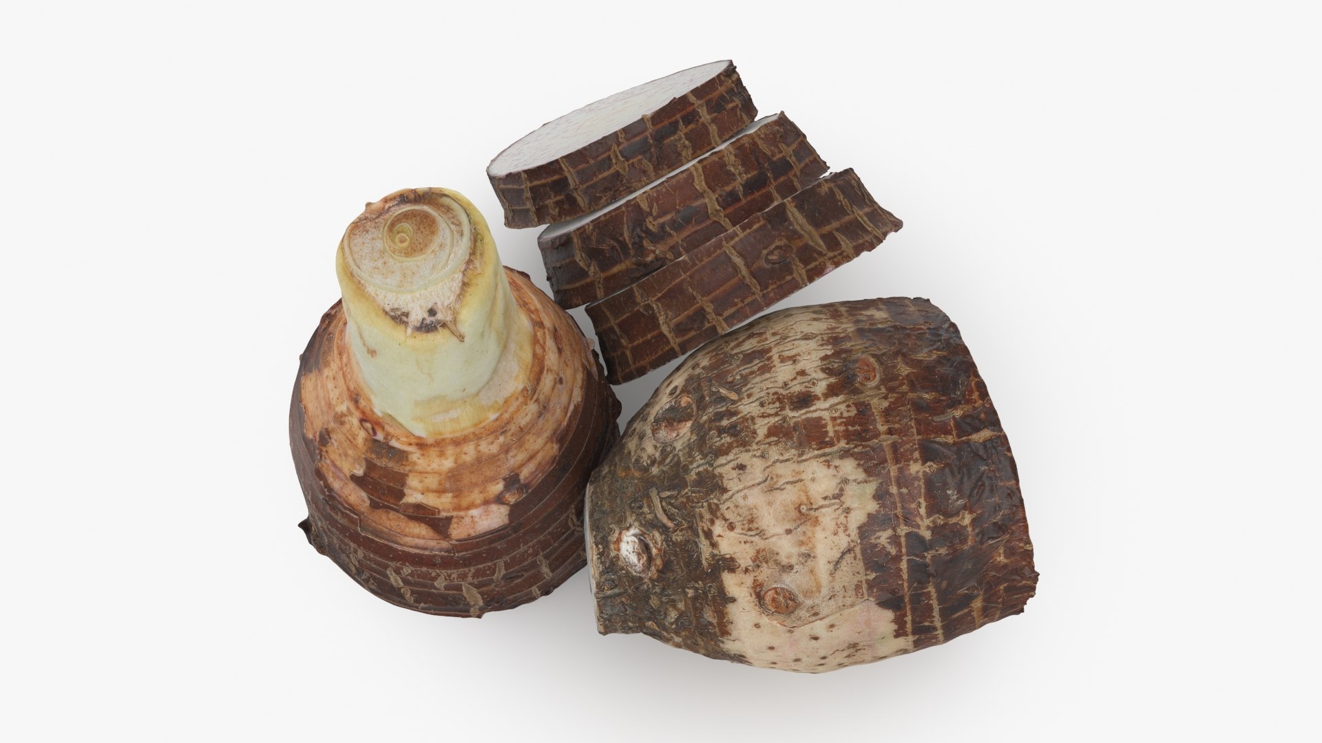 Half And Slice Taro V2 3D - TurboSquid 2209746