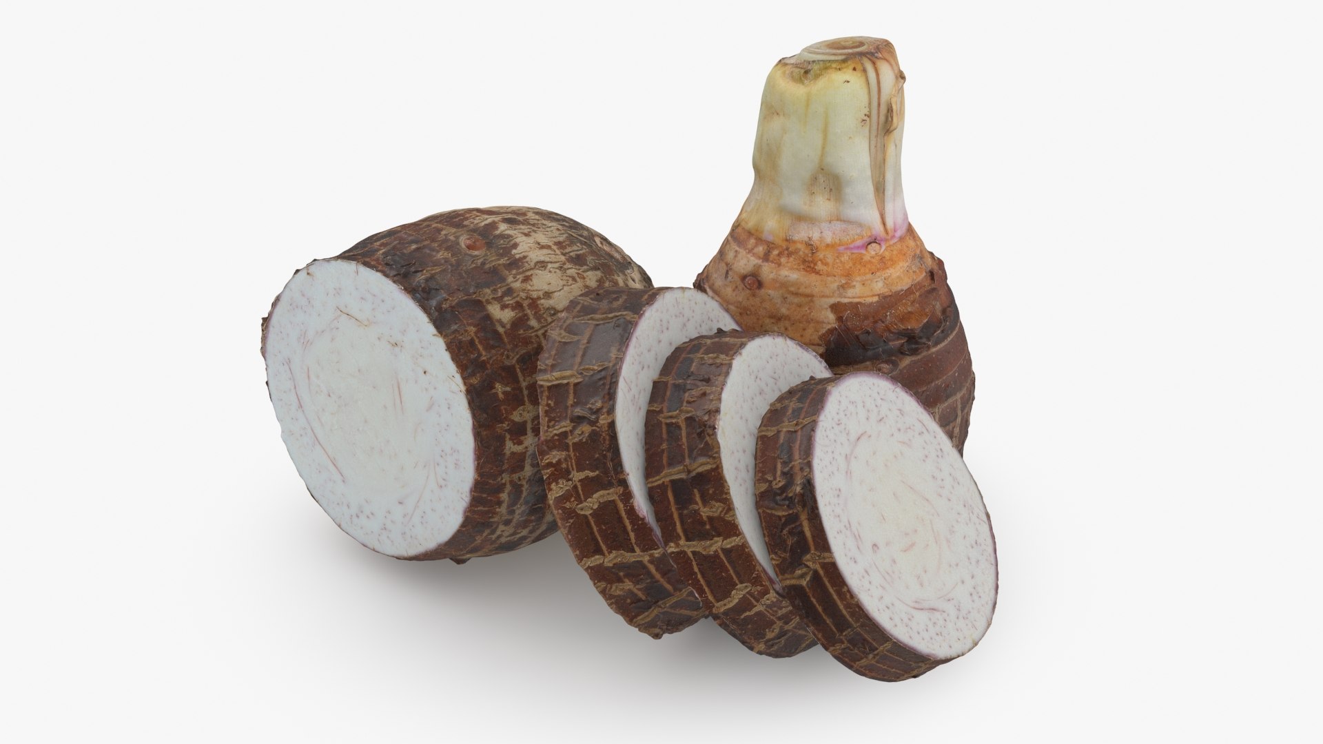 Half And Slice Taro V2 3D - TurboSquid 2209746