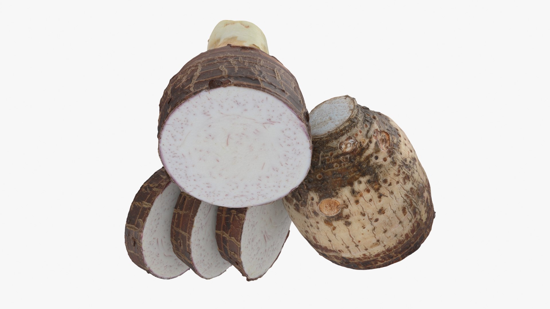 Half And Slice Taro V2 3D - TurboSquid 2209746